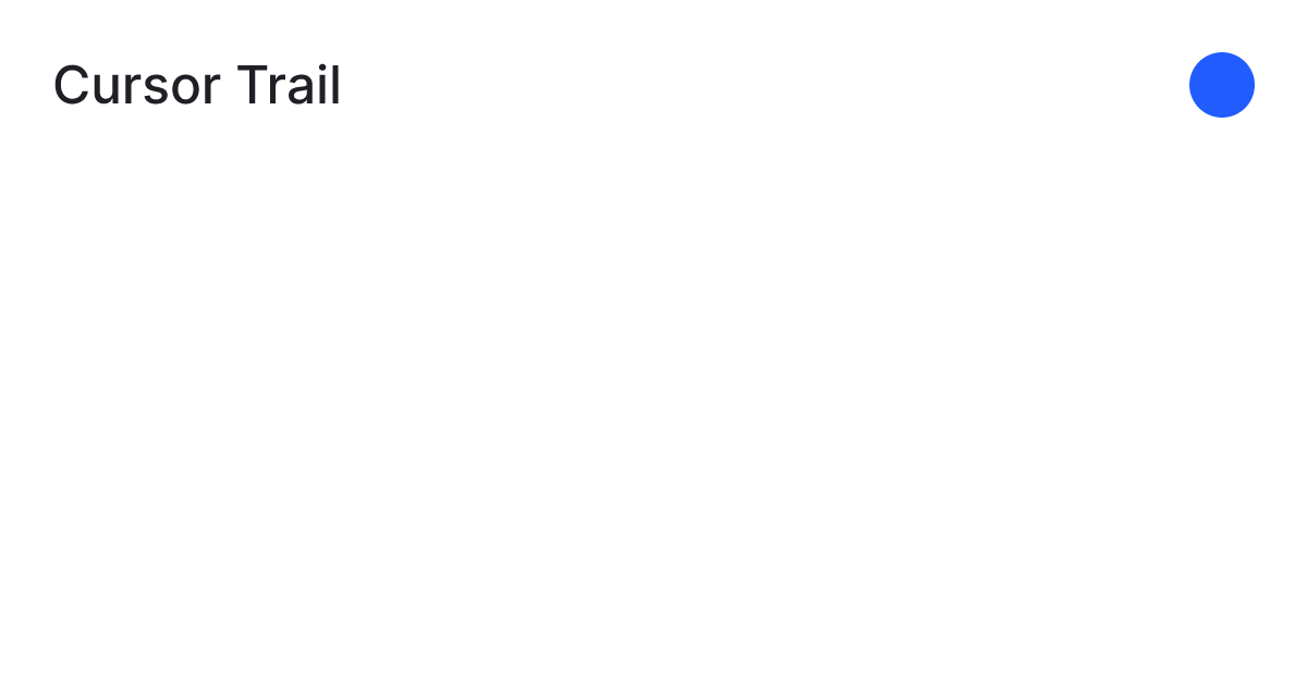 Cursor Trail