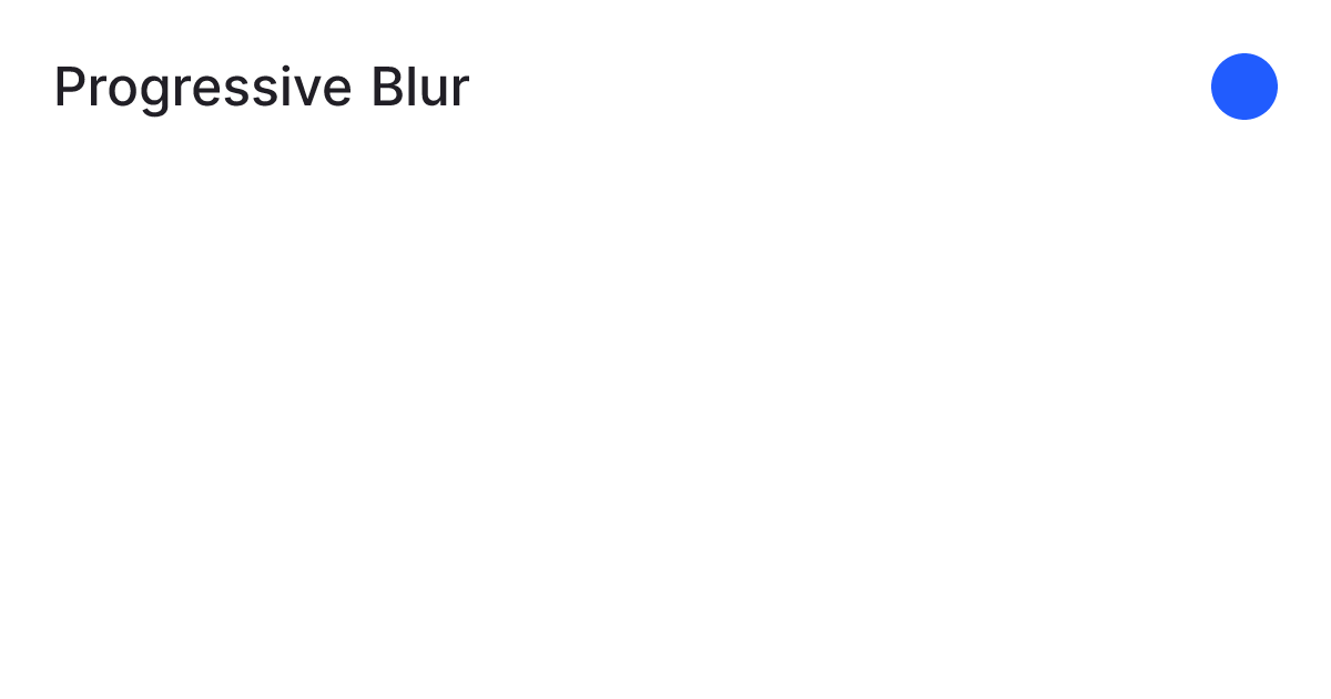 Progressive Blur